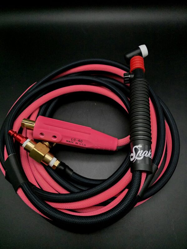 17FV Pink & Black Double Line Tig Torch | Snakebelly™